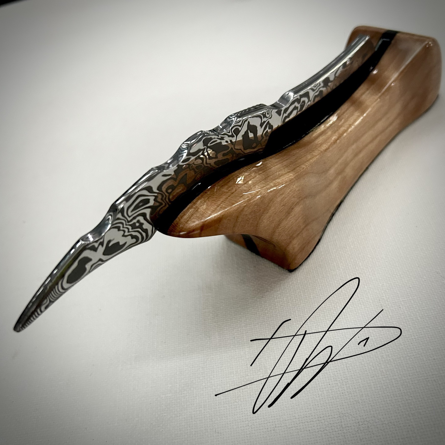 Woolfblades 349 Custom Made in a Vinland Damasteel razor ,And the ...