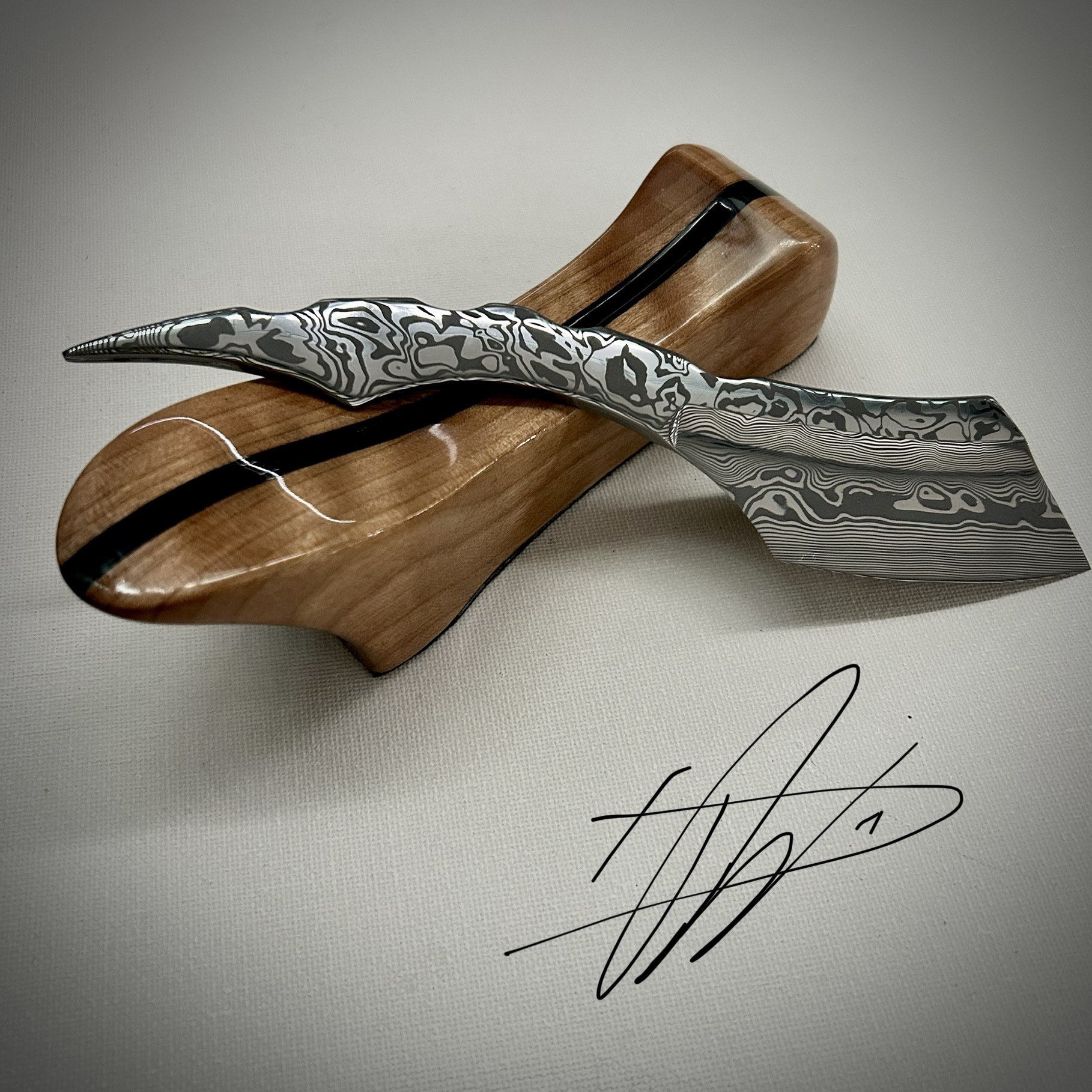 Woolfblades 349 Custom Made in a Vinland Damasteel razor ,And the ...