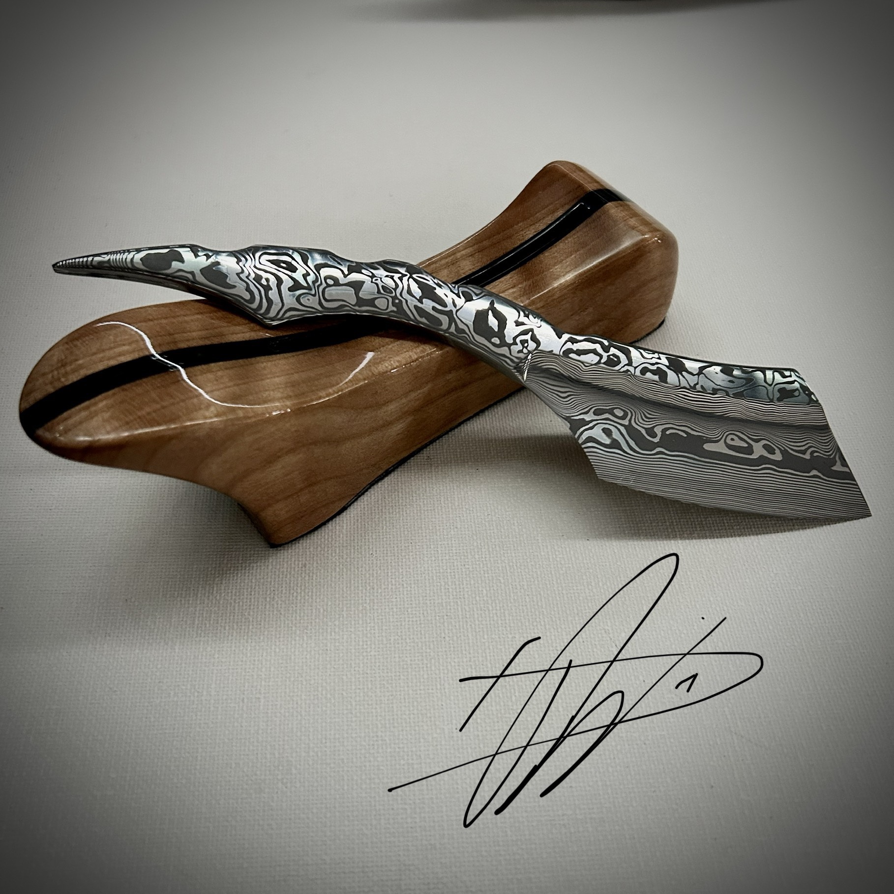 Woolfblades 349 Custom Made in a Vinland Damasteel razor ,And the ...